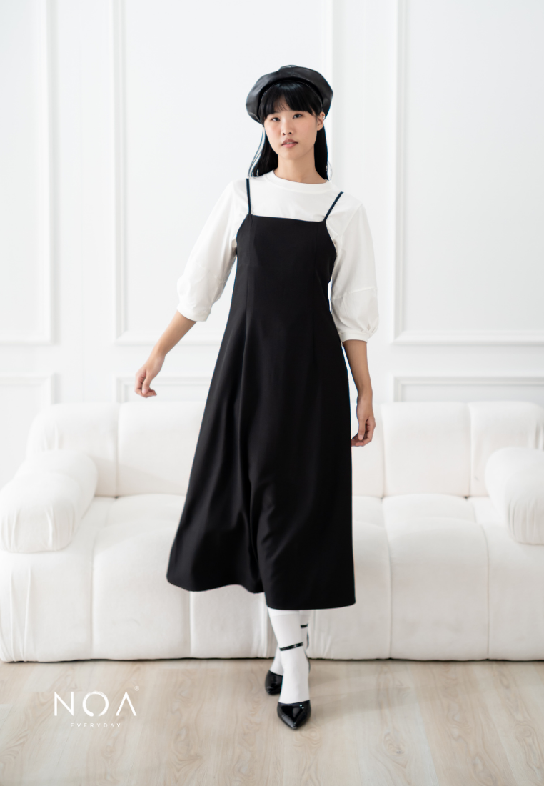 ARISA Strap Midi Dress - Black – NOA EVERYDAY